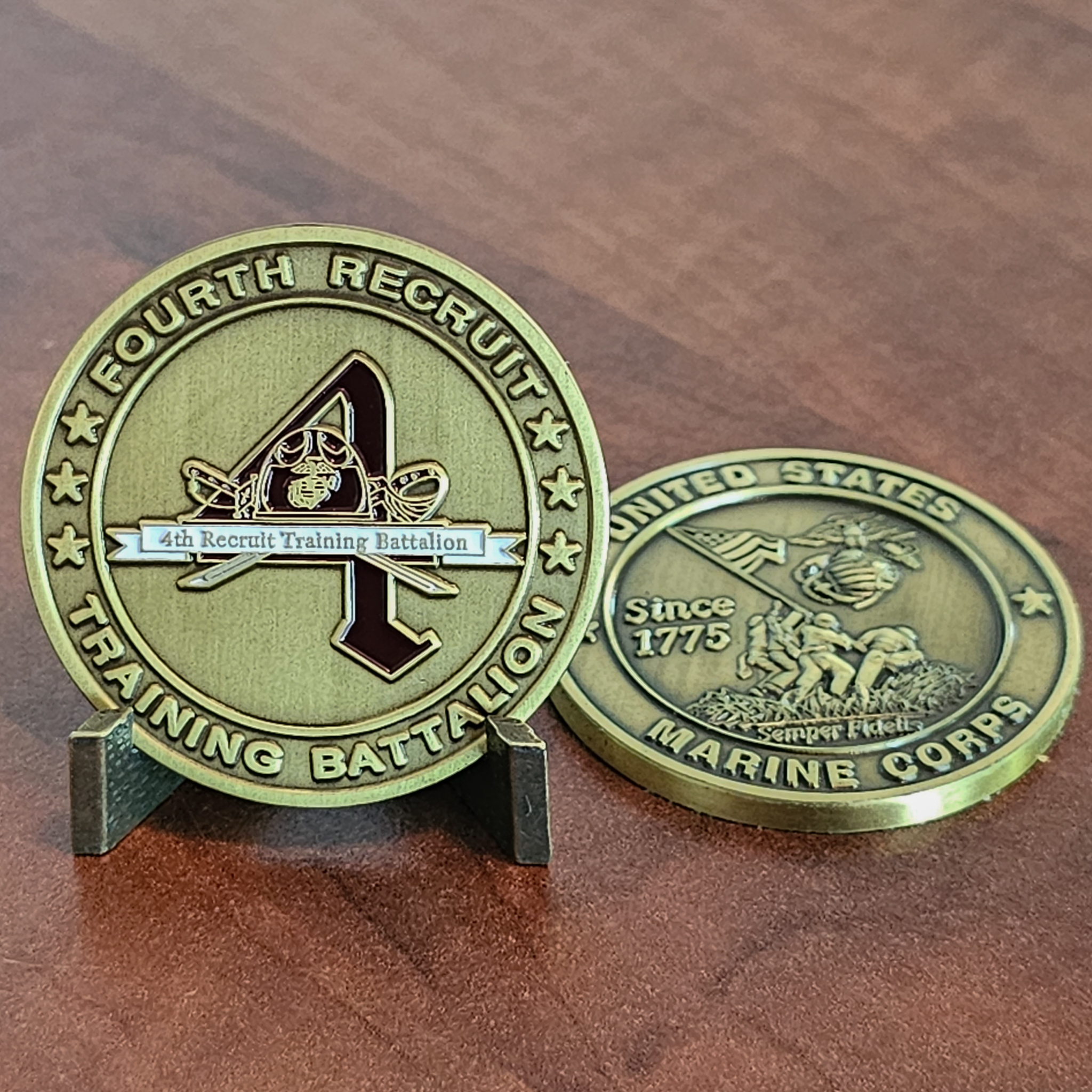 4th Recruit Training Battalion Parris Island Coin - Iwo Jima - Coins ...