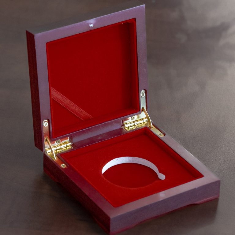 Wooden Challenge Coin Box 1.75" - Coins for Anything, Inc.