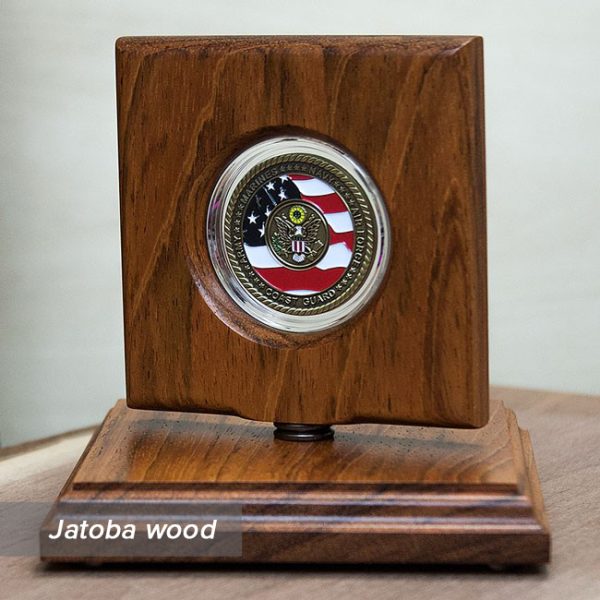 Rotating Single Coin Wooden Display - Coins for Anything, Inc.