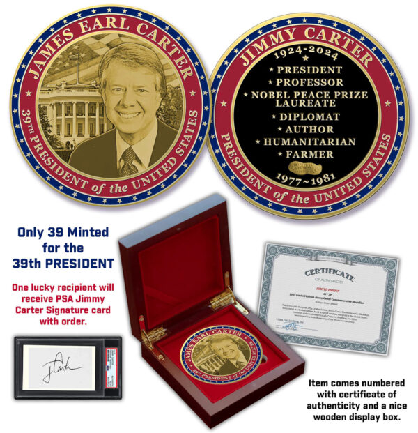 Limited Edition Jimmy Carter Commemorative Coin - Coins for Anything, Inc.