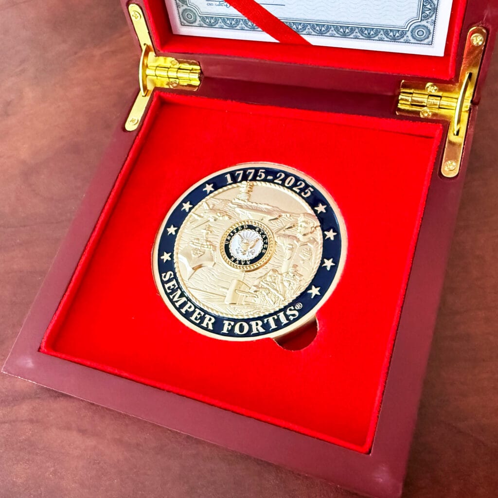 Ultra Limited Edition U.S. Navy 250th Anniversary Challenge Coin ...