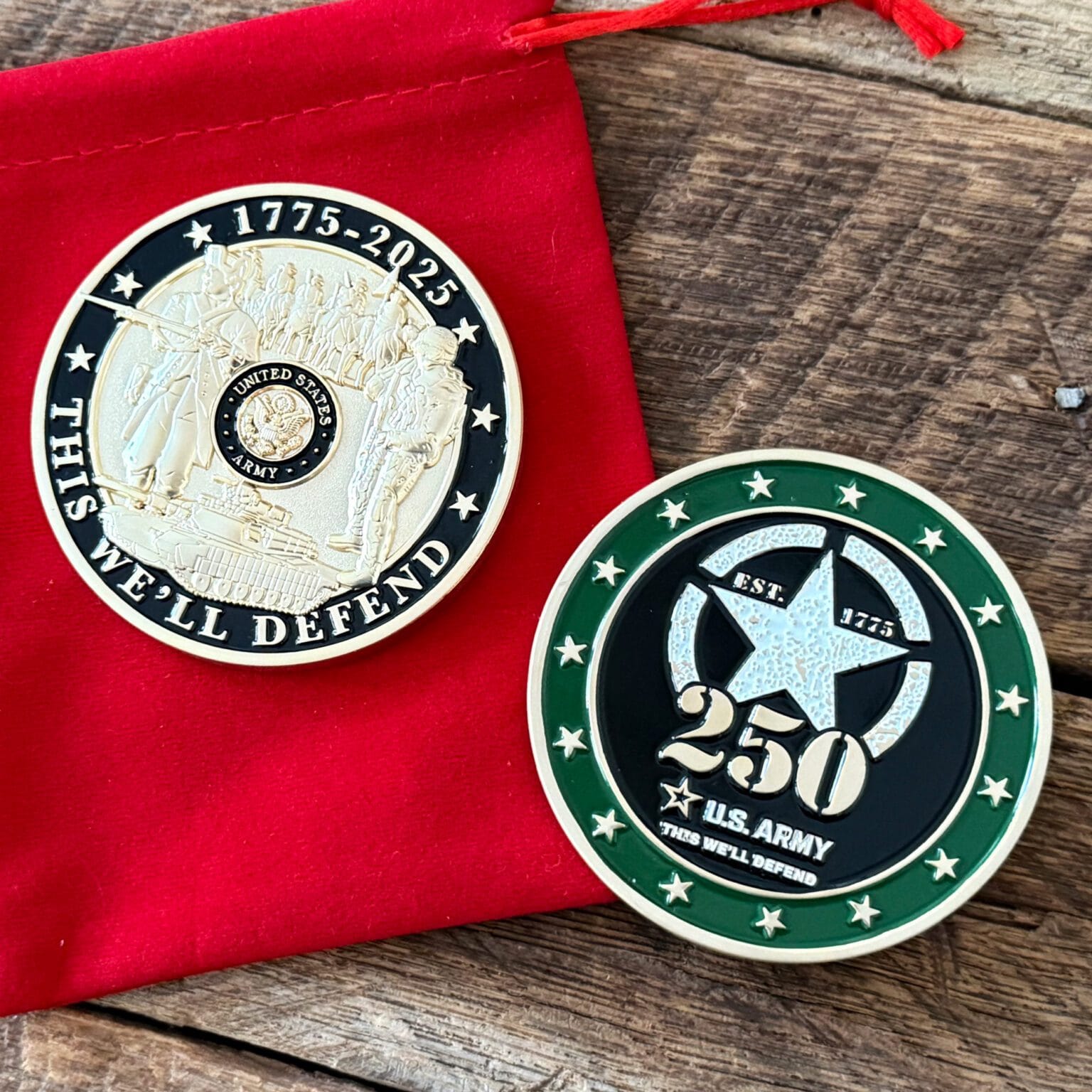 Limited Edition U.S. Army 250th Anniversary Challenge Coin - Coins for ...